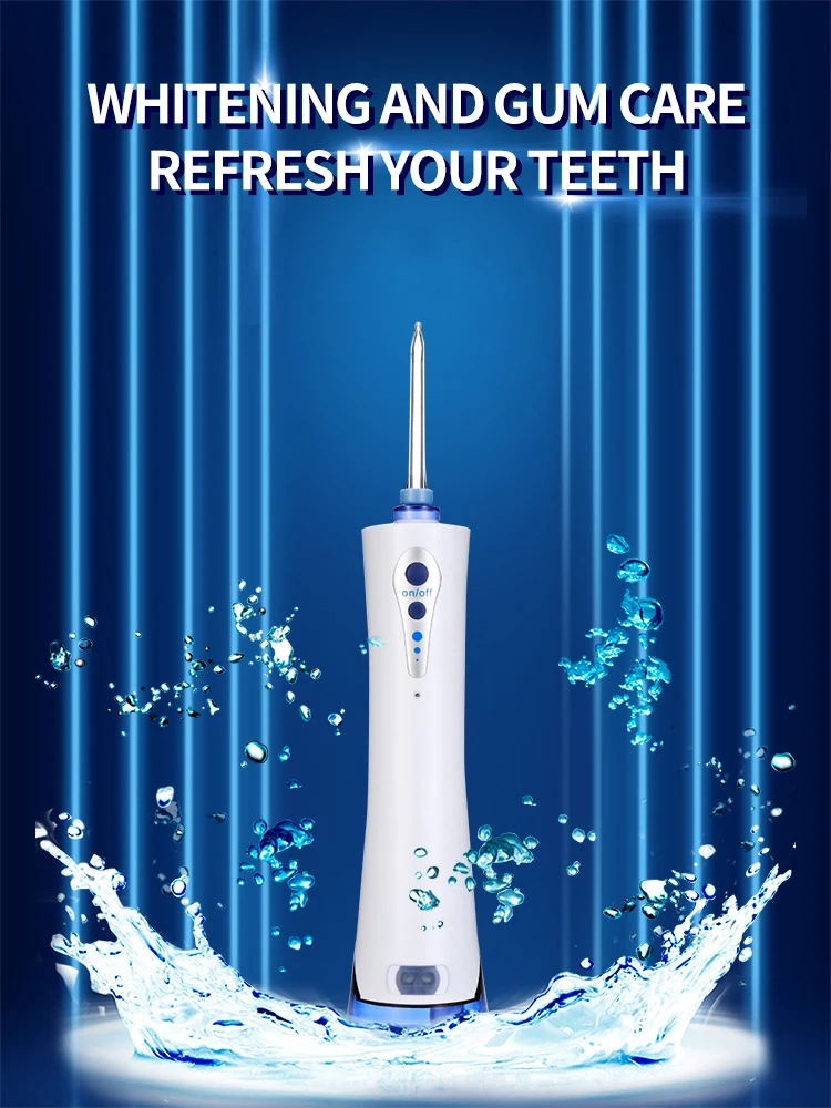 Dental Water Jet Flosser Oral Irrigator Waterproof 180ml Water Tank ...