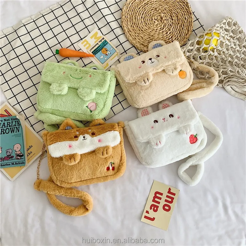 Kawaii Super Cute Cartoon Character Plush Handbags