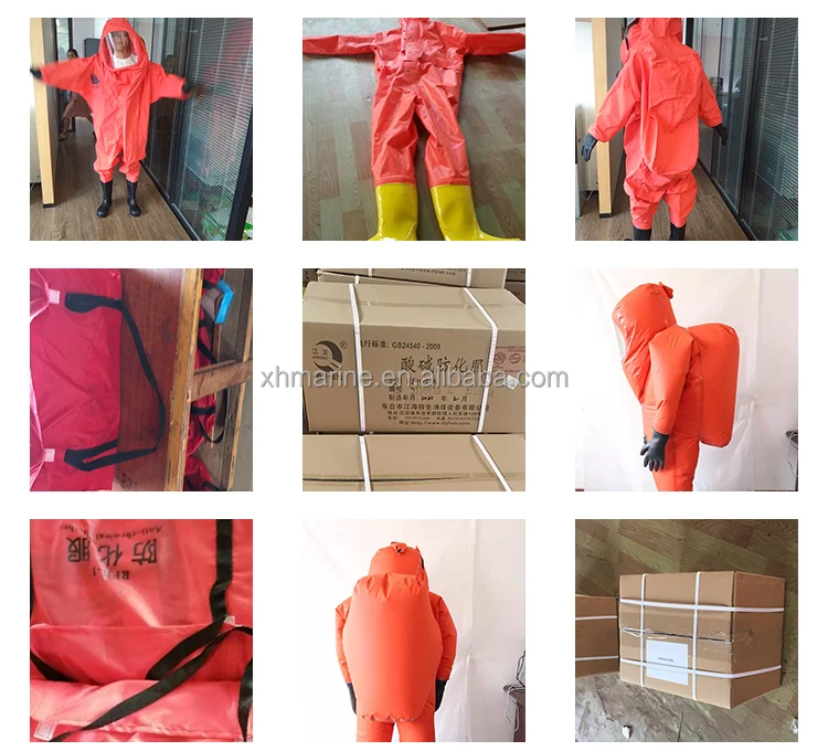 China Customized Orange Heavy Duty Chemical Suit For Chemical ...