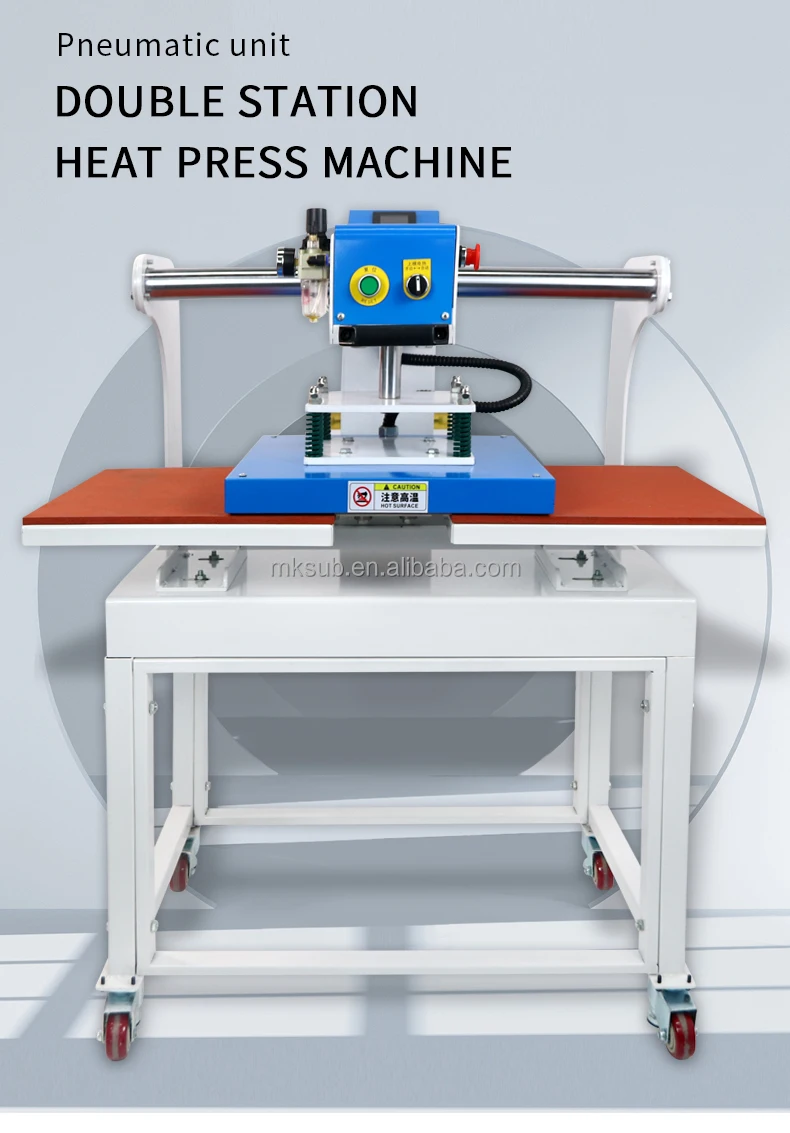 Double Station Pneumatic Heat Press Machine Heat Press Machine ...
