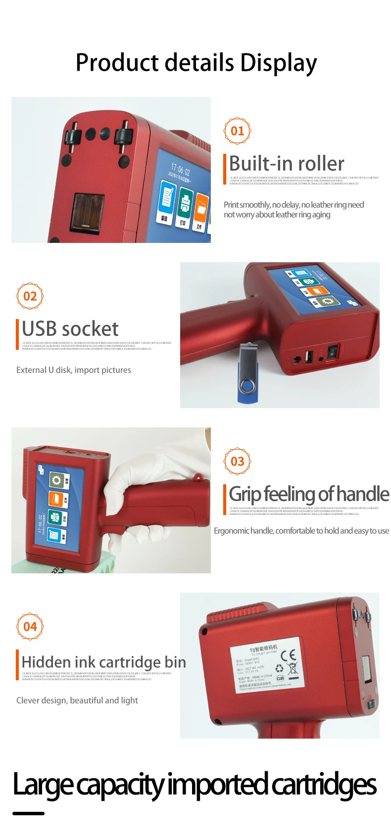 M10 Handheld Small Inkjet Printer Qr Code Carton Express Bag Carton ...