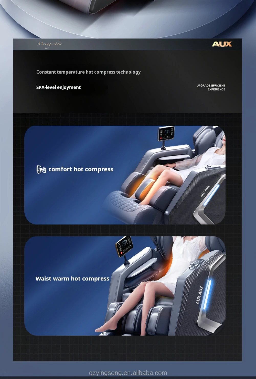 2024 C82 Guangdong Luxury 4D Zero Gravity Shiatsu Sl Track Massage Chair