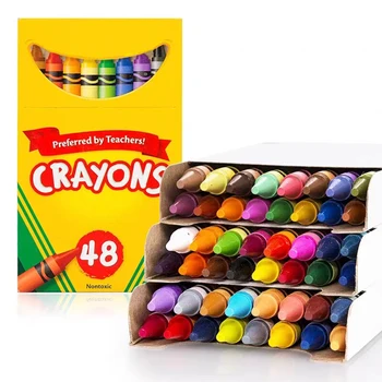 Cheap Non-toxic Washable Crayons Art Crayon Professionnel 48 Colorful ...
