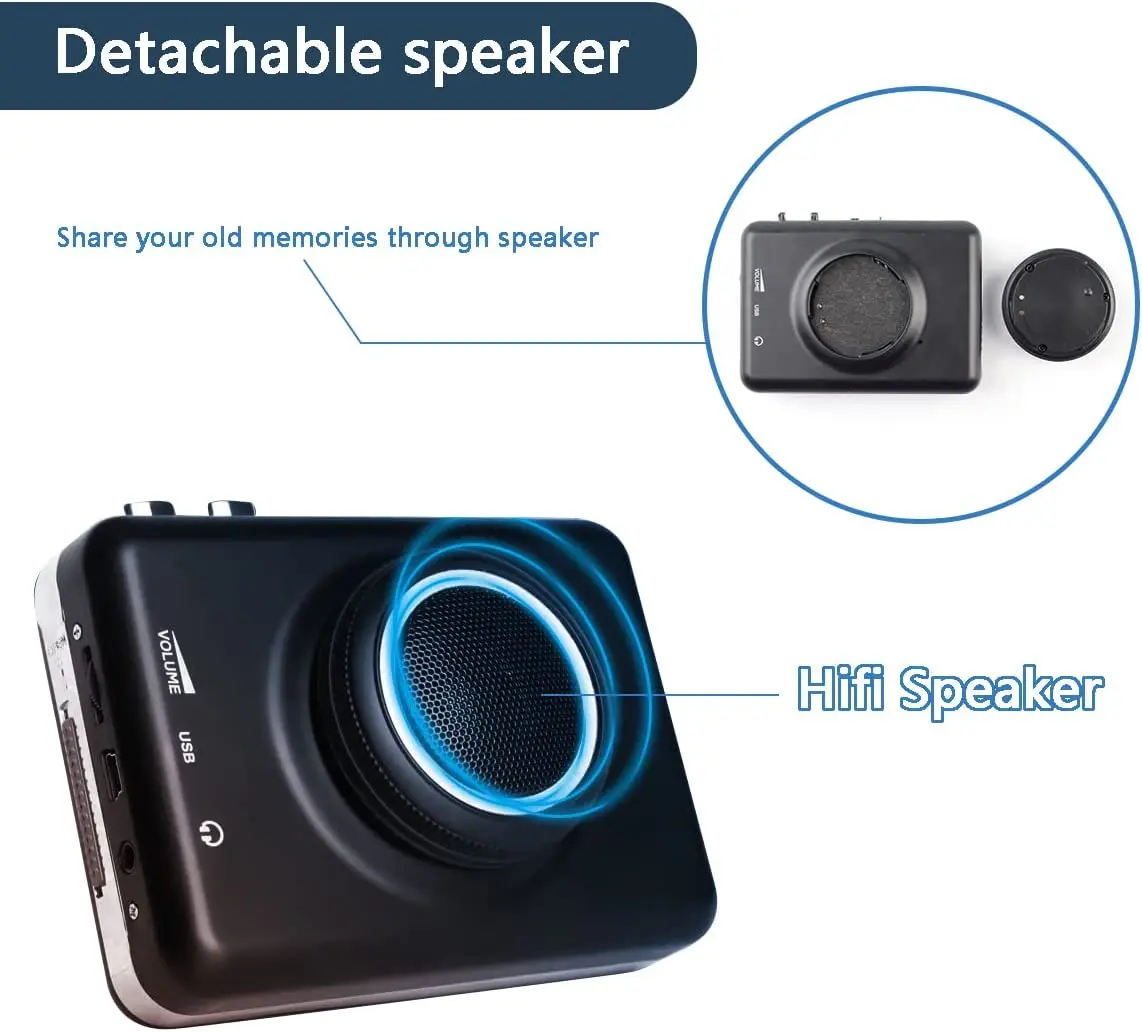 Portable Walkman Auto Reverse Cassette Player With Speaker/earphone ...