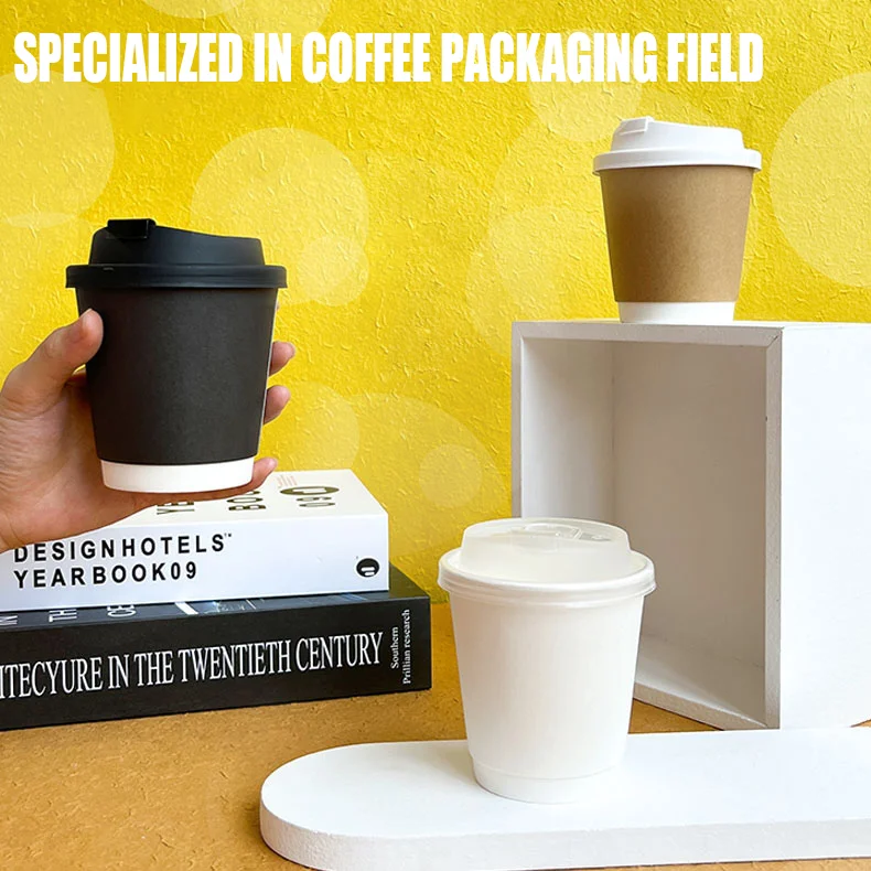 Water Coating PLA Coating PFAS Free Paper Coffee Tea Single Wall Double ...