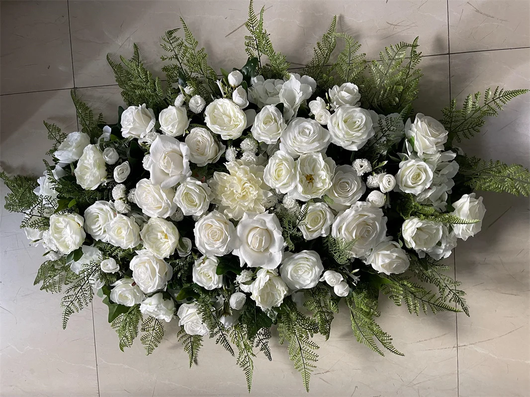 IFG 4ft White 3D Flower Row Runner Ball Flowers High Quality Carpet ...