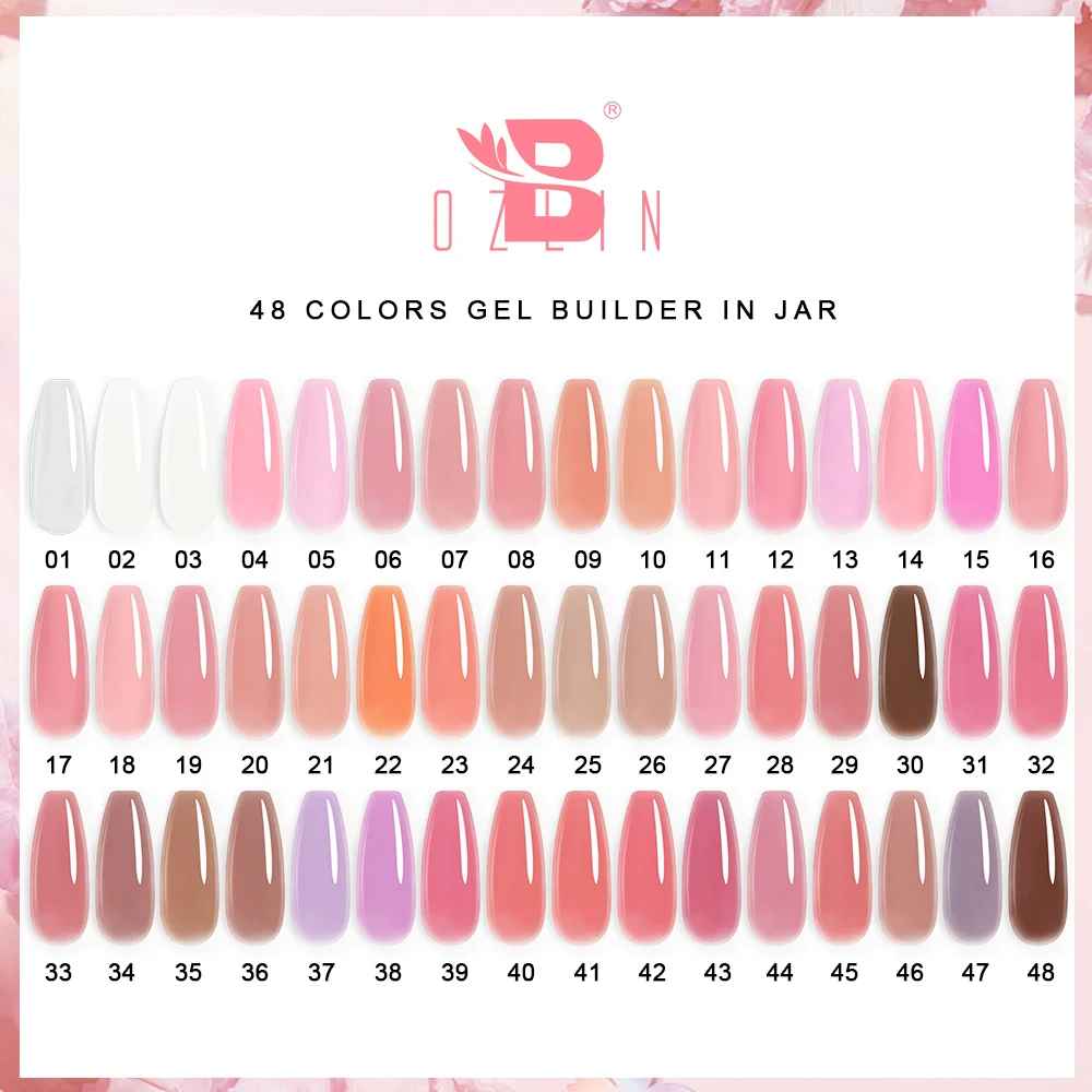 BOZLIN 15ml Pink Nude Structure Hard Gel OEM Vegan Nail Extension Gel ...