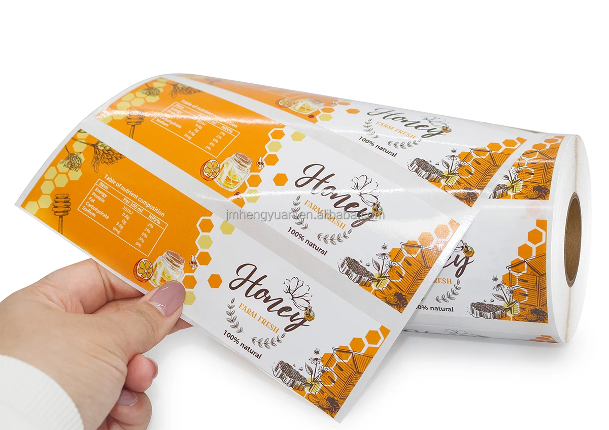 Logo Sticker Waterproof Art Paper BOPP PP PET Film Self Adhesive Jam ...