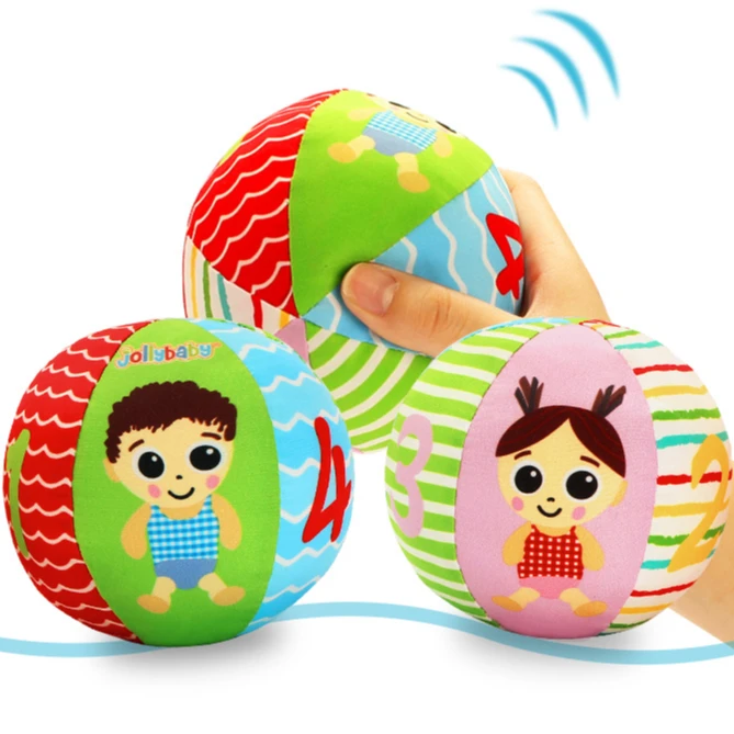 Jollybaby Custom Stuffed Plush Ring Bell Ball Toy Numbers Learning Baby ...