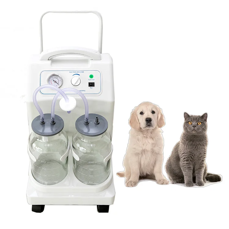 Medical Portable Phlegm Vacuum Suction Pump Unit Vet Suction Machine