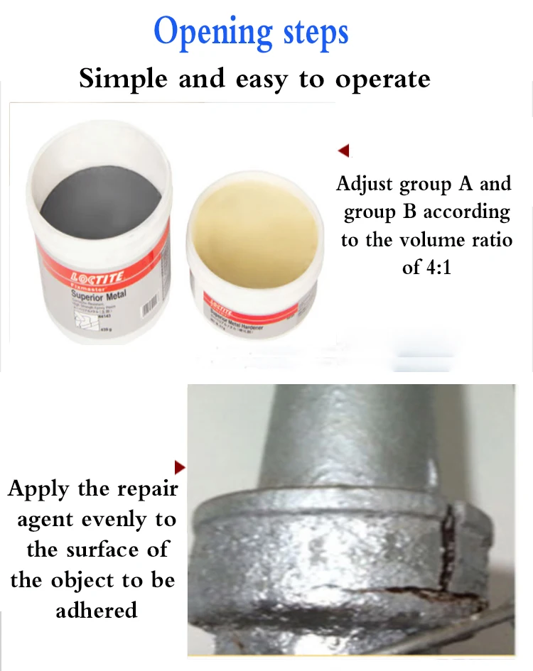 Loctiter 44143 Super Metal Repair Agent For Pipeline Leak Point Crack ...