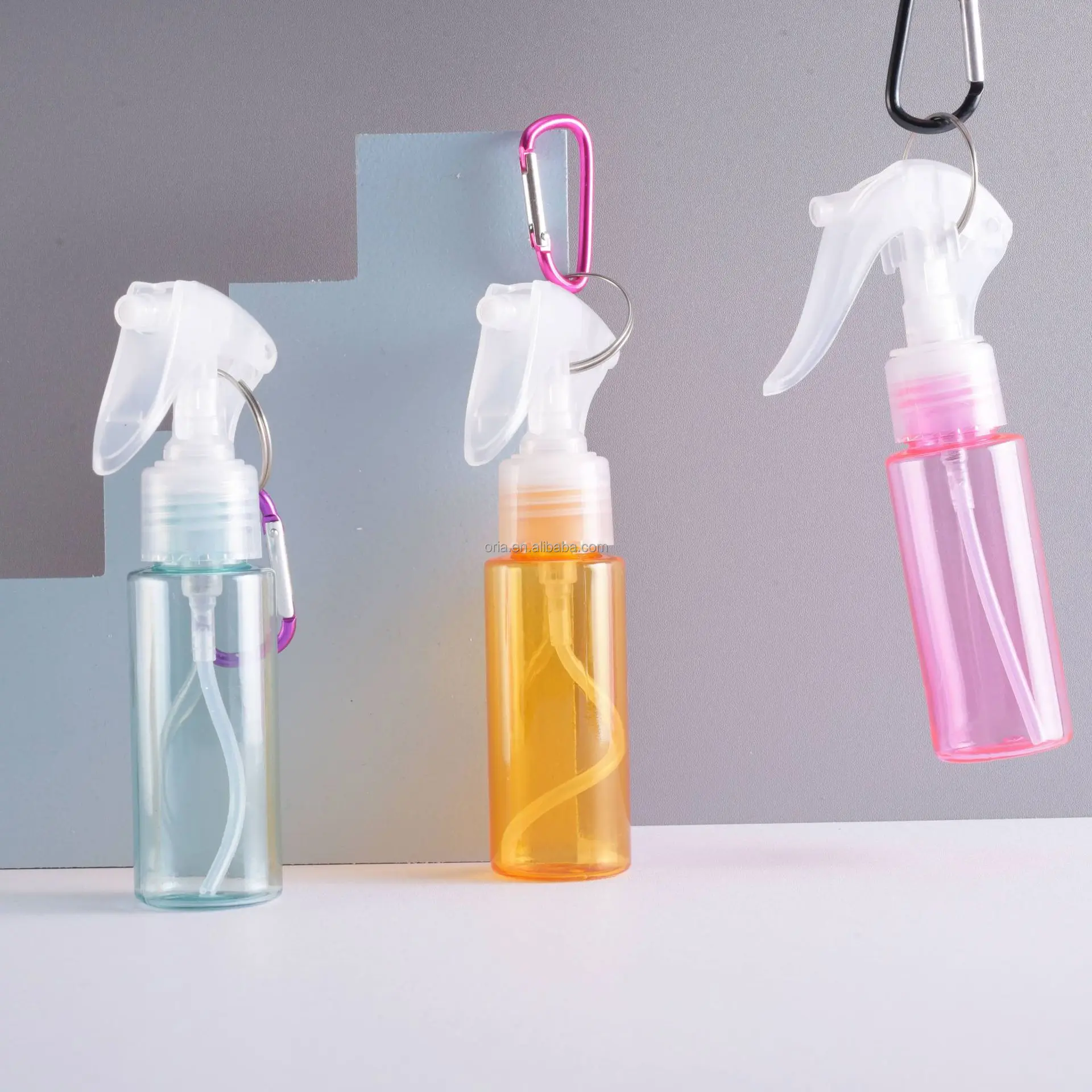 Colorful Creative Cute 60ml 80ml 100ml Mini Trigger Spray Bottle Keychain Kids Hand Sanitizer Disinfection Perfume Spray Bottle Alibaba
