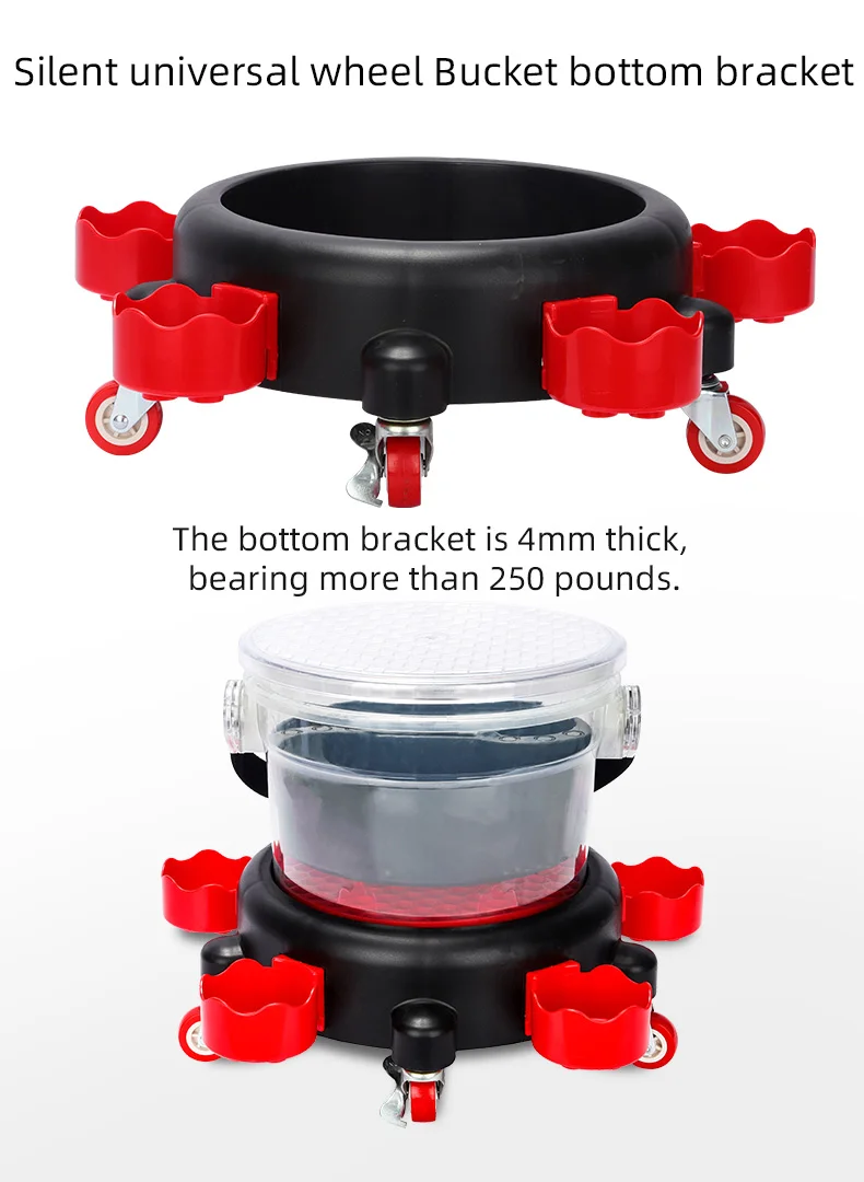 New Transparency Car Wash Detailing 15l Tool Buckets With Grit Trap ...