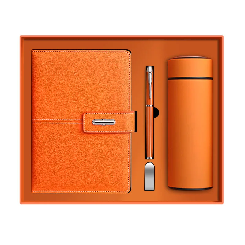 Wholesale Corporate Leather Notebook Gift Sets with Bottle