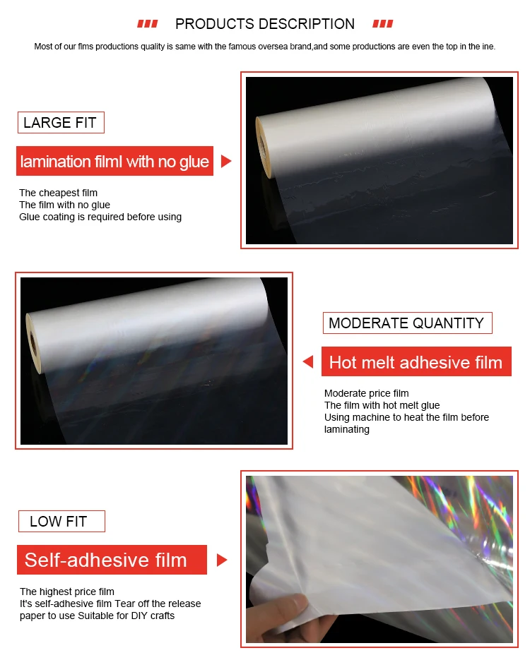 Transparent Holographic Overlay Lamination Vinyl A4 Size Self-Adhesive ...