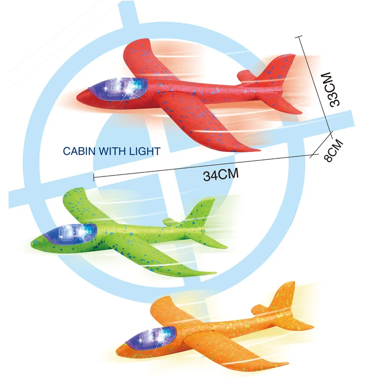 Outdoor Airplane Toy Catapult Shot Plane Gun For With Led Light ...