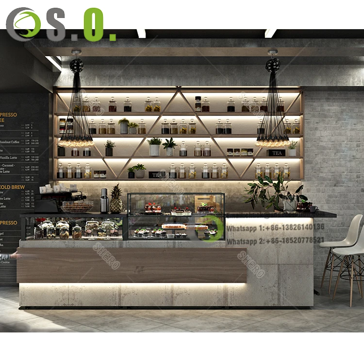Modern Cafe Interior Design Furniture Decoration Oem Bar Counter Design ...