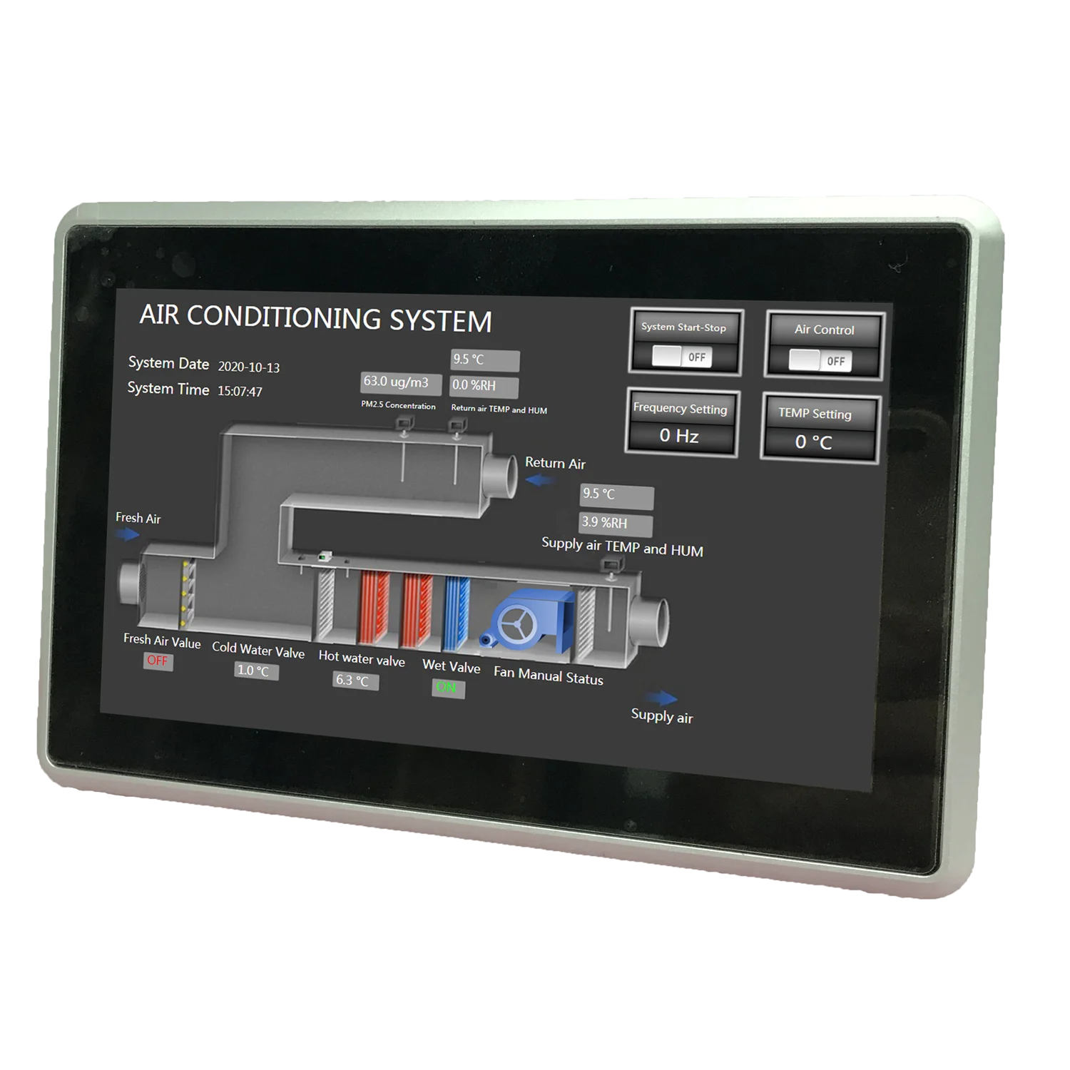 7" Building Control Touch Panel Support BACnet Server MQTT Server ...