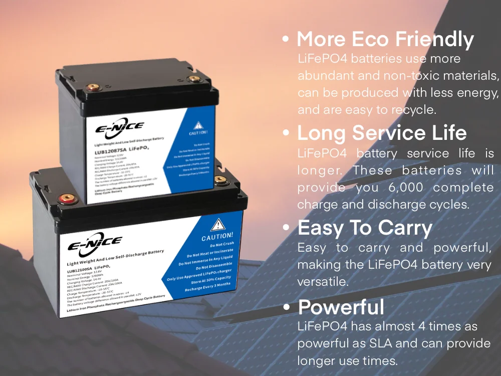 E-nice 12V Lifepo4 Battery 400Ah 24V 48V 100Ah 200Ah 300Ah Gel Lithium ...