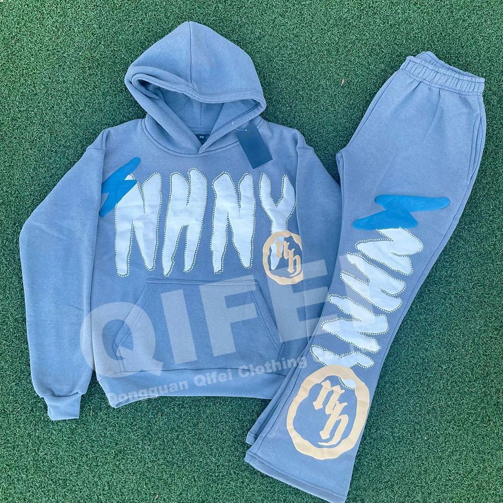 Custom 3D Puff Print Sweatsuits - Oversized Fleece Tracksuit Set for Men