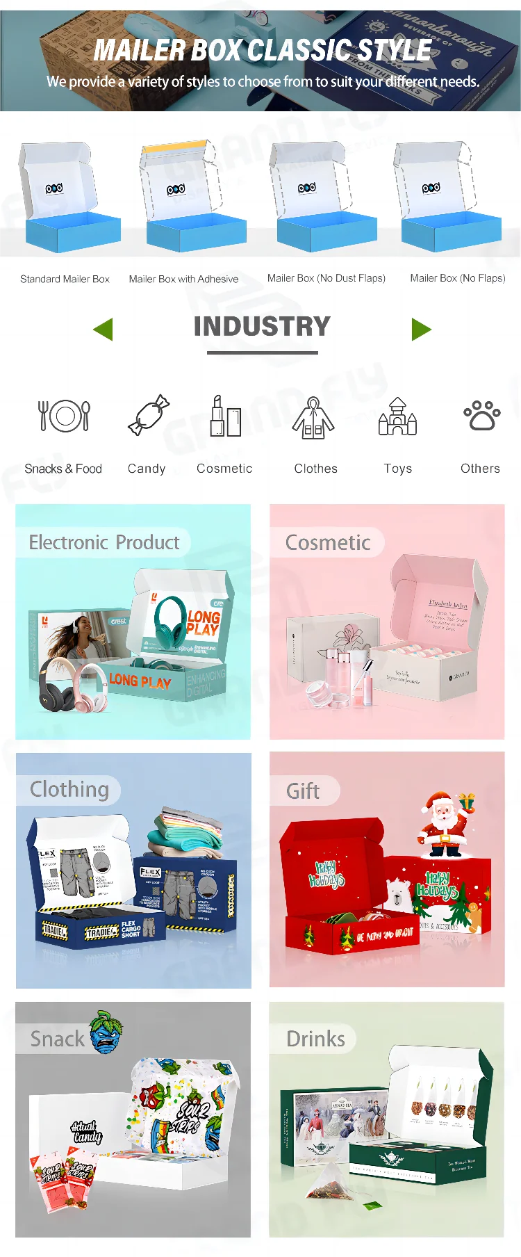 Custom Printed Corrugated Cardboard Display Mailer Packaging Table ...