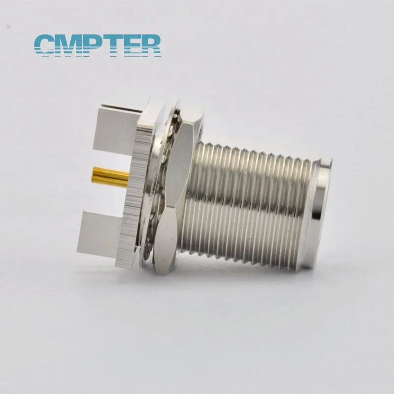 6GHz N Bulkhead Female jack rf coaxial connectors, Edge Mount for PCB ...
