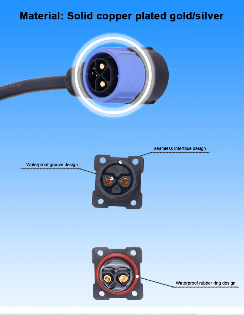 Electric Bicycle Battery Connector M25 2+1+5 Quick Lock Lithium Battery ...