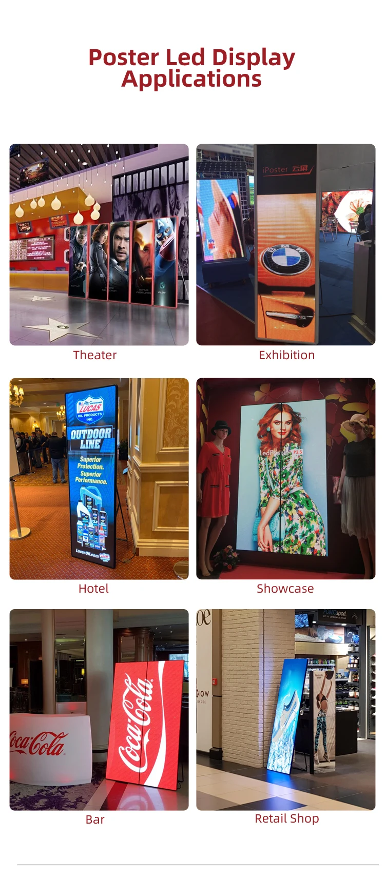 Indoor LED Digital Poster - P2.5 Screen for Displays
