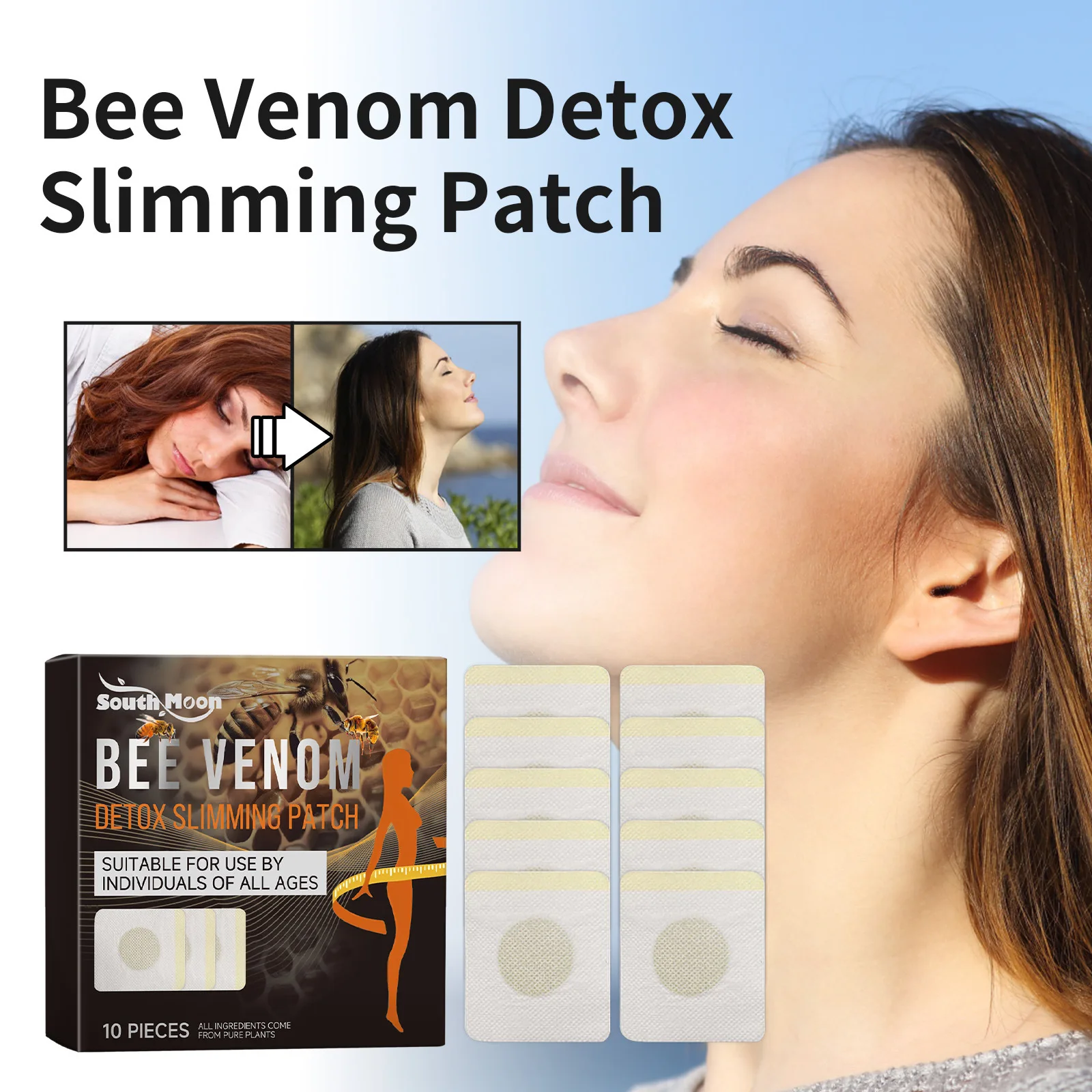 BEE VENOM lymphatic drainage new product DETOX belly tummy pellets ...