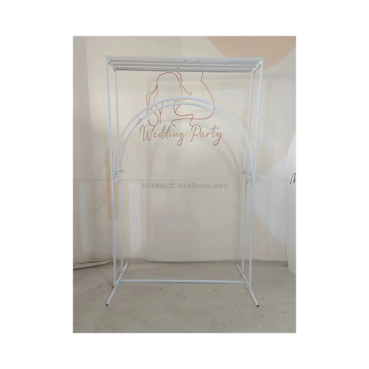 Metal White Arch Screen Welcome Backdrop Flower Stand Iron Arch for ...