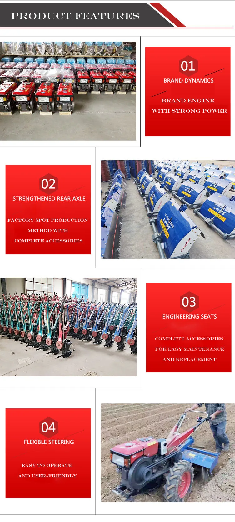 Universal Hand Tractor Equipped with Rotavator Cultivator for Diverse ...