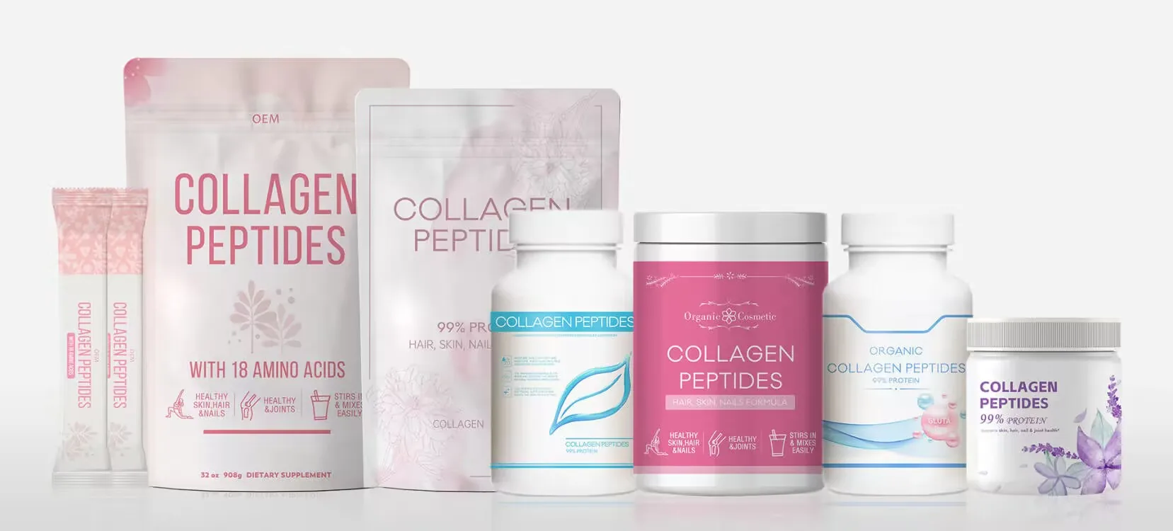 Wholesale Bulk Pure Hydrolyzed Fish Collagen Peptides Powder Bovine ...