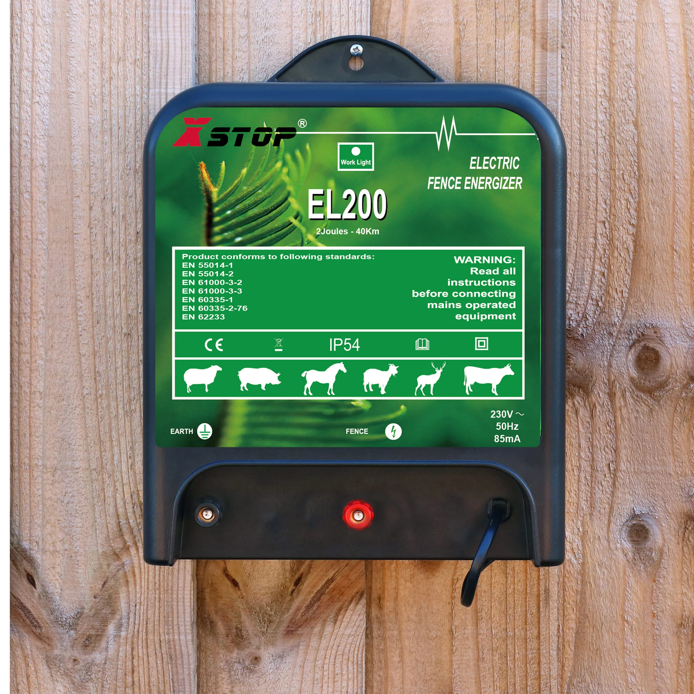 15J 200KM Solar Fence Powered Energizer for Livestock Safety