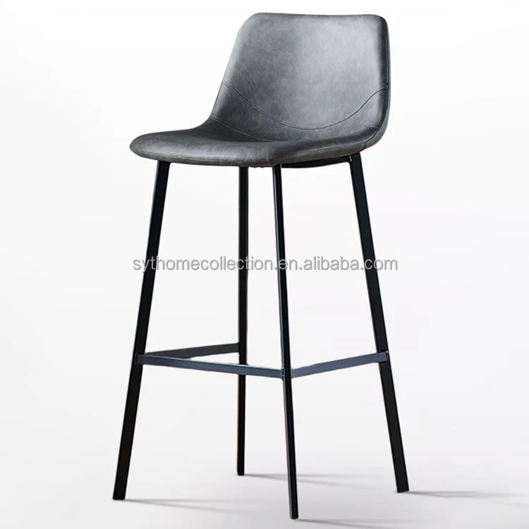 Factory Direct Sale Modern Bar Stool, Cafe High Chair, PU Iron High Bar ...