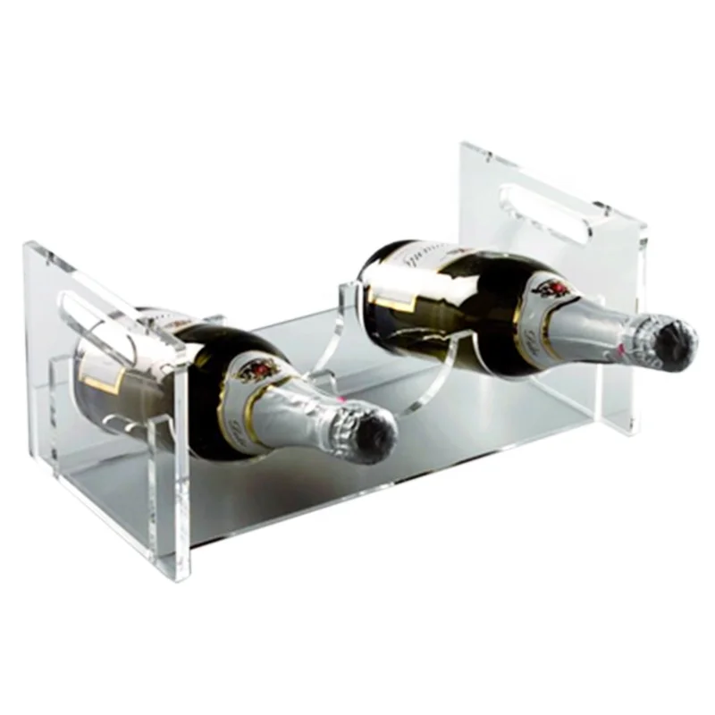 Vertical Clear Acrylic Wine Rack 6 Bottle Plastic Lucite 6 Slots Wine ...