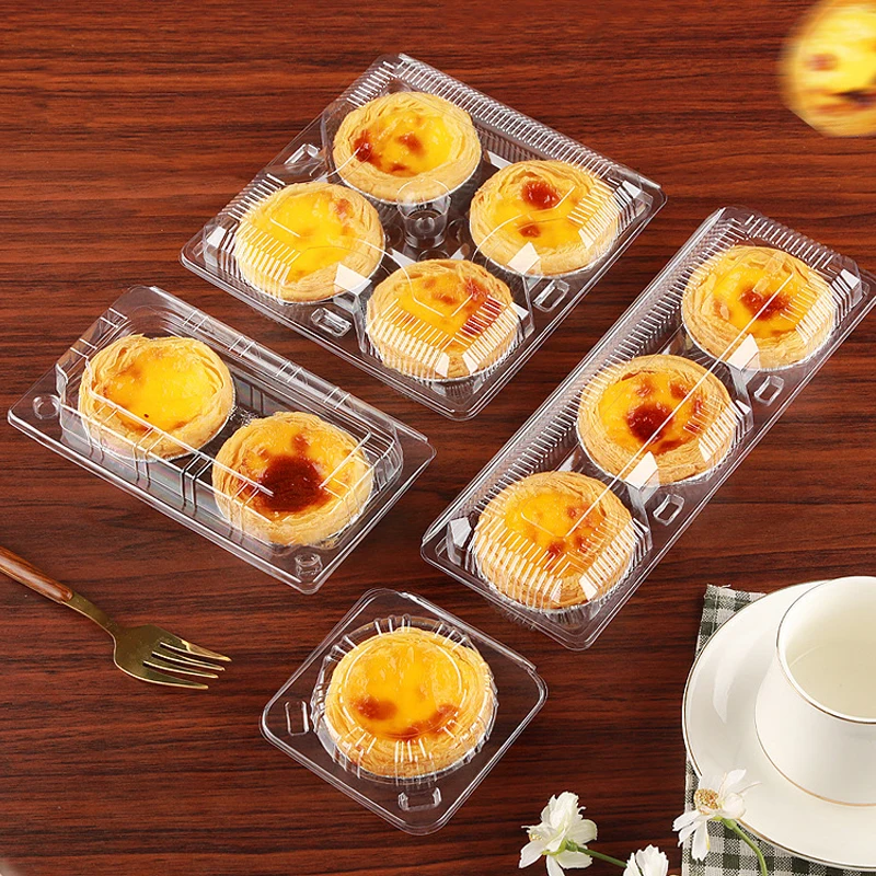 Clear Plastic Packaging Box Manufacturers 1 2 3 4 Eggs Tart Small Cake ...