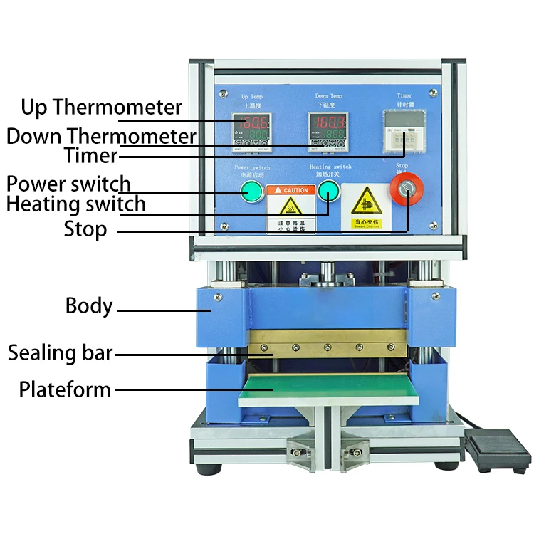 200mm Pouch Cell Heat Sealing Machine For Top&side Sealing With Tab ...