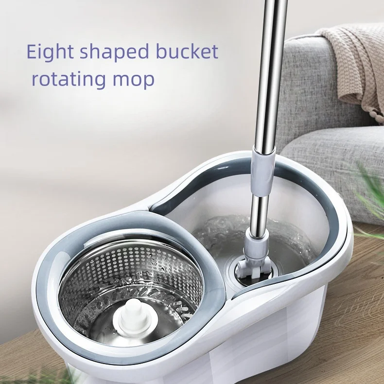 High Quality Eight Shaped Bucket Rotation Dust Mop Popular 138cm ...
