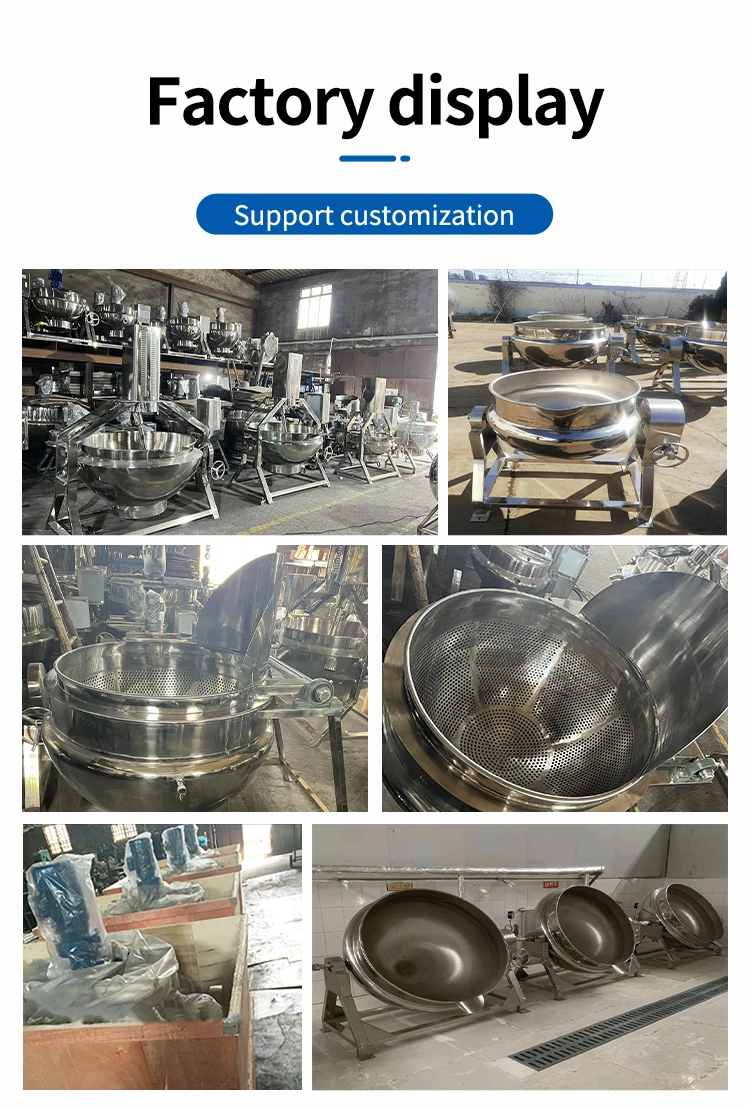 Double Jacketed Kettle with Agitator Scraper for Chemical Reactions ...