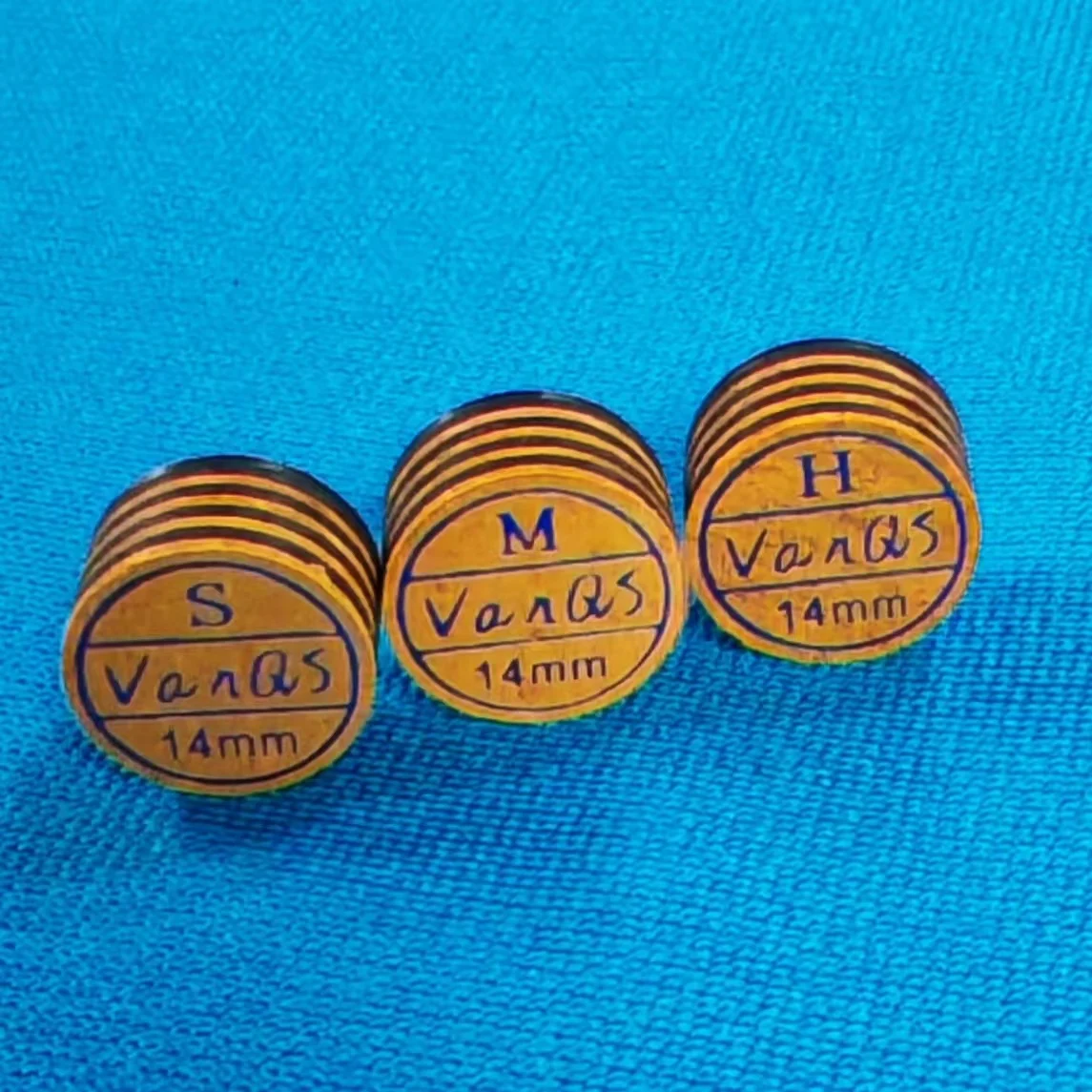 Premium Vanqs 13mm/14mm Billiard Pool Cue Tip 8 Leather Layers With 1 ...