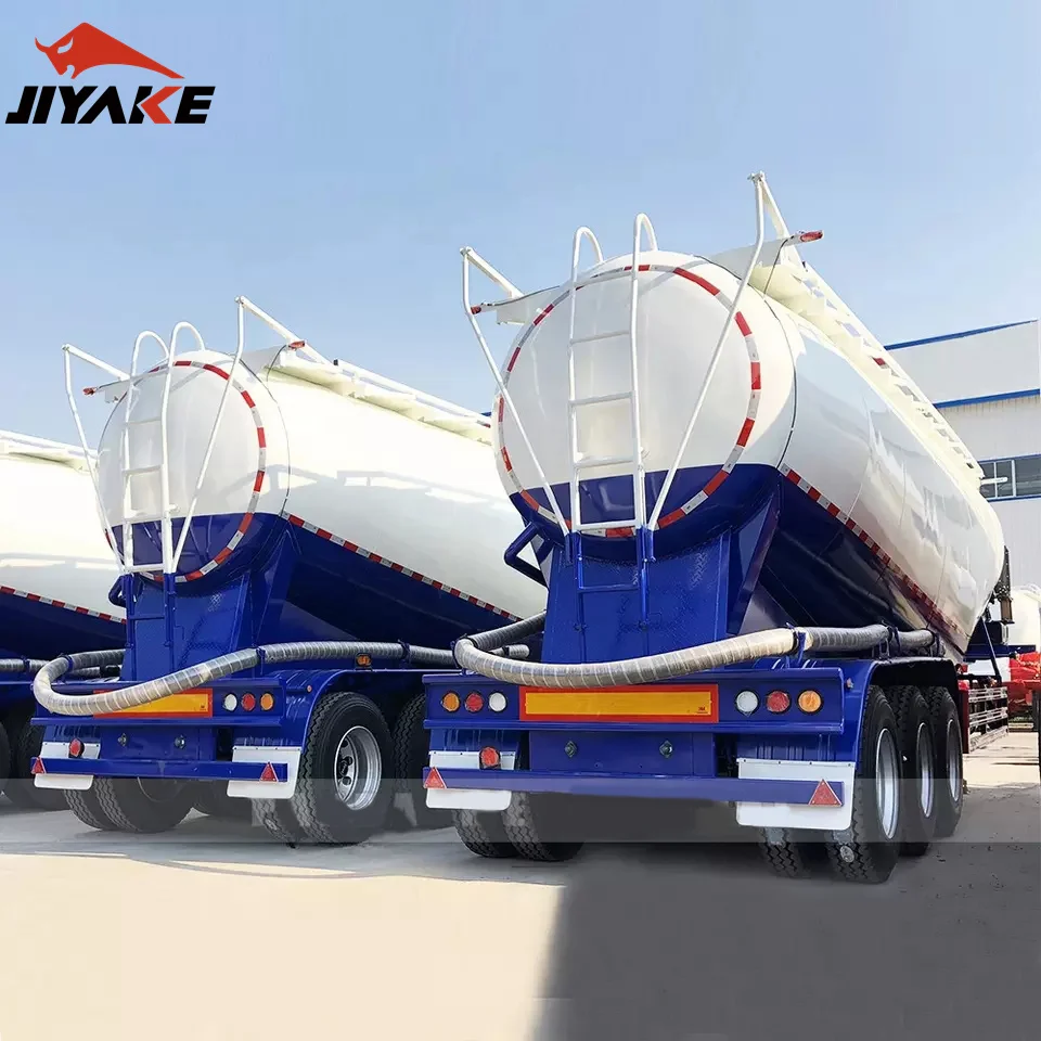 Cubic Meters Cement Bulker Tank Truck Trailer 3 Axles