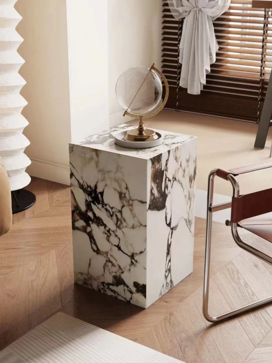 Modern Simple Design Sintered Stone Calcatta Viola Marble Look Square ...