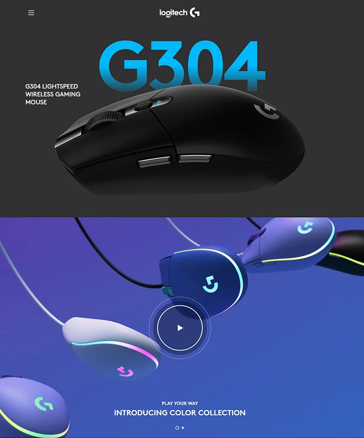 Logitech G304 Lightspeed Wireless Gaming Mouse 6 Programmable Buttons ...