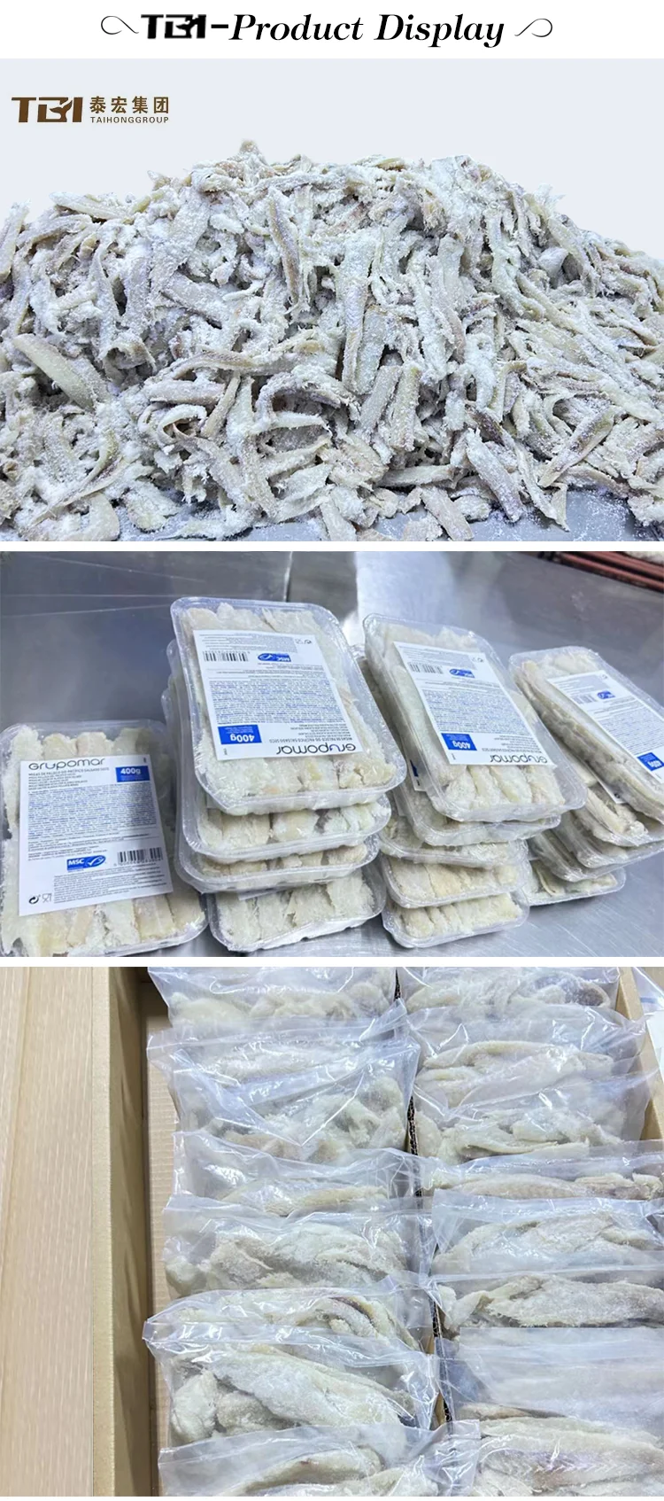 Delicious Seafoods Dry Salted Alaska Pollock Fillet Dried Salted APO ...