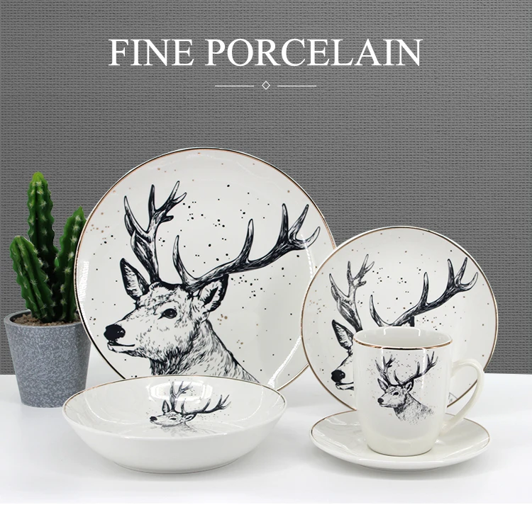Modern Luxury Plates Sets Dinnerware Dishware Set Dinnerware Ceramic ...