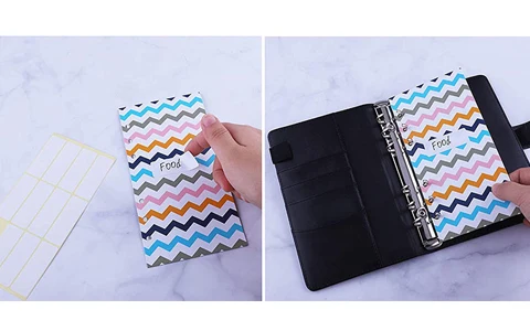 Custom Laminated Money Wallet Planner - A6 A7 Clear Labels