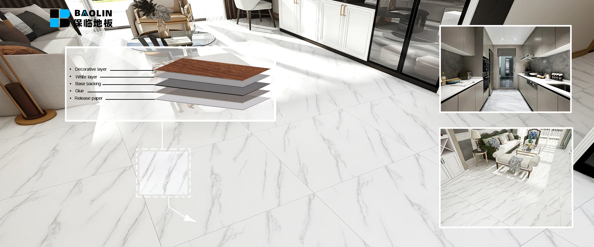 2023 Baolin Pvc Floor Tiles Luxury Vinyl Tile Self Stick Vinyl Flooring ...