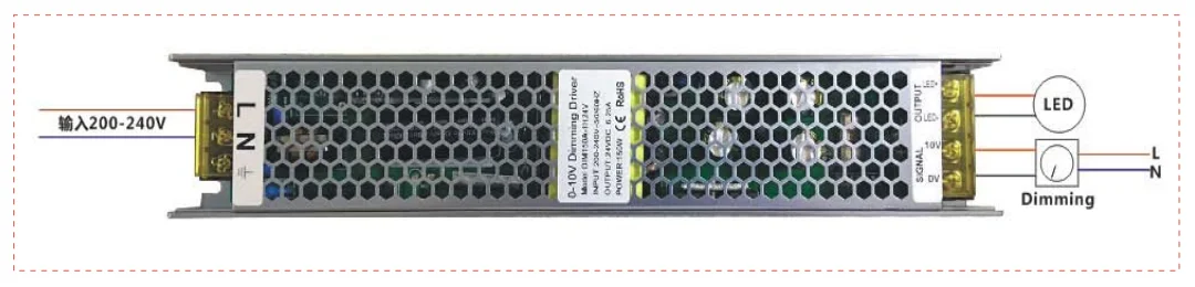 100w 24v Led Driver Aluminum 0-10v Constant Voltage With Signal Dimming ...