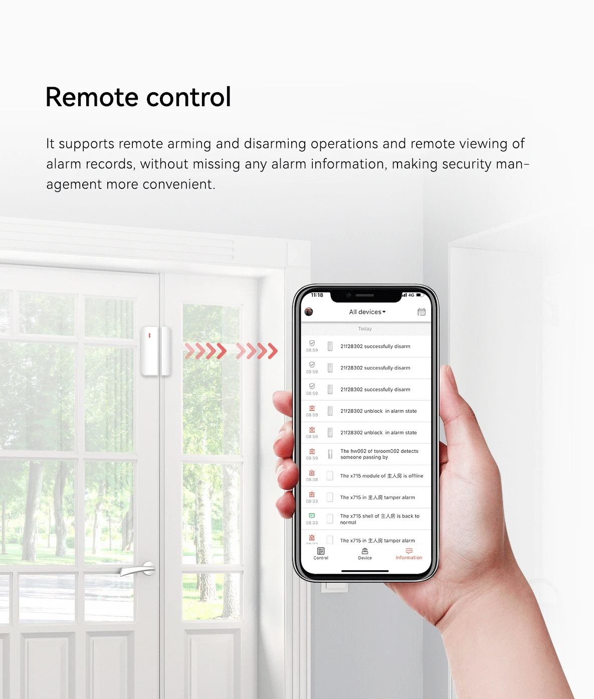 Wireless Door Sensor - Reliable Security for Home & Windows