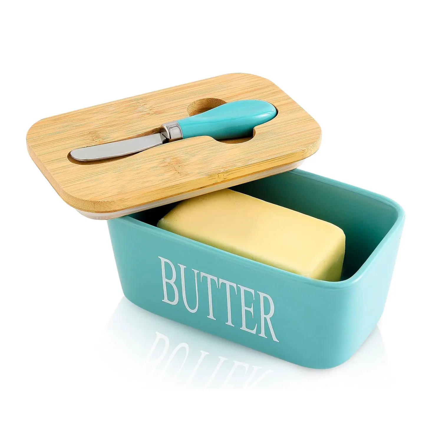 Butter Dish With Lid For Countertop Large Butter Dish Ceramics Butter ...